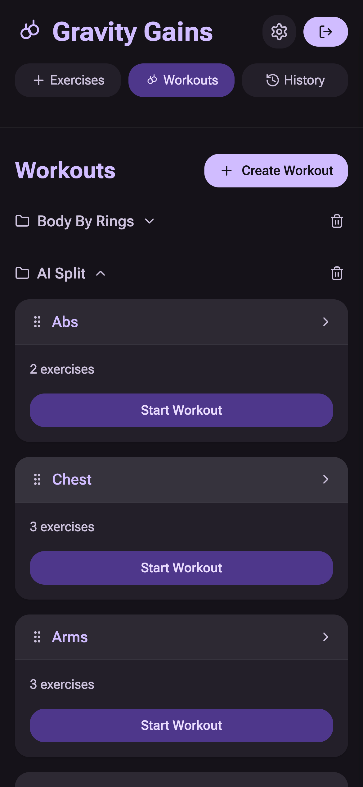 Gravity Gains App