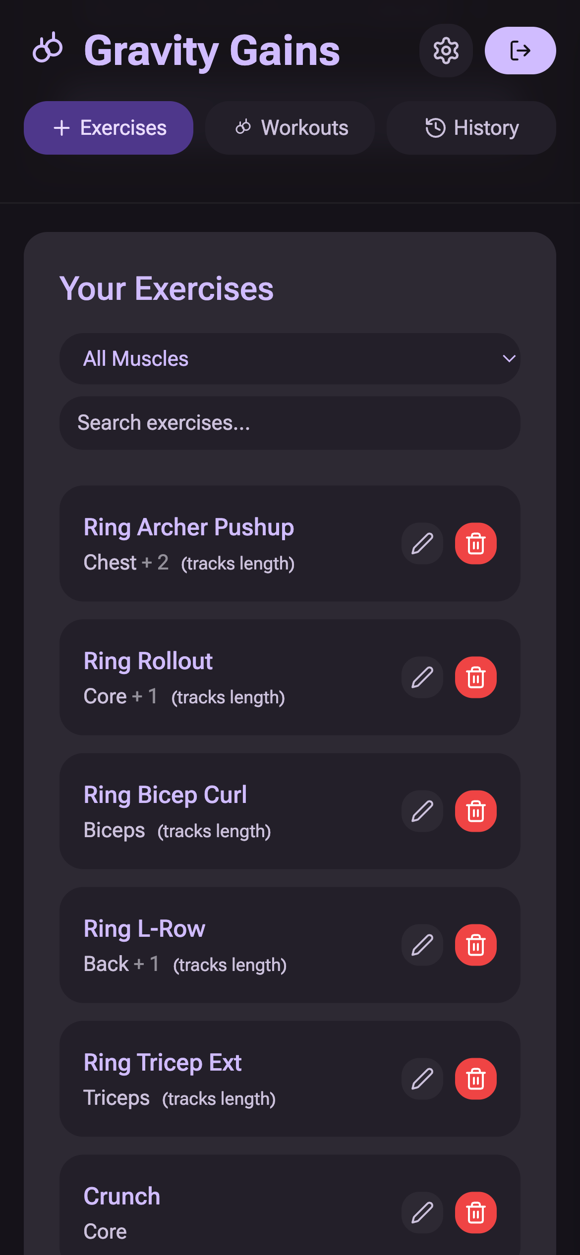 Gravity Gains App